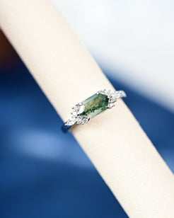 Verdant Hex Moss Agate Ring – envnis